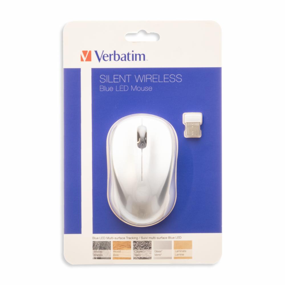 Mouse Silent Blue Led Silver VERBATIM Wireless - AKI
