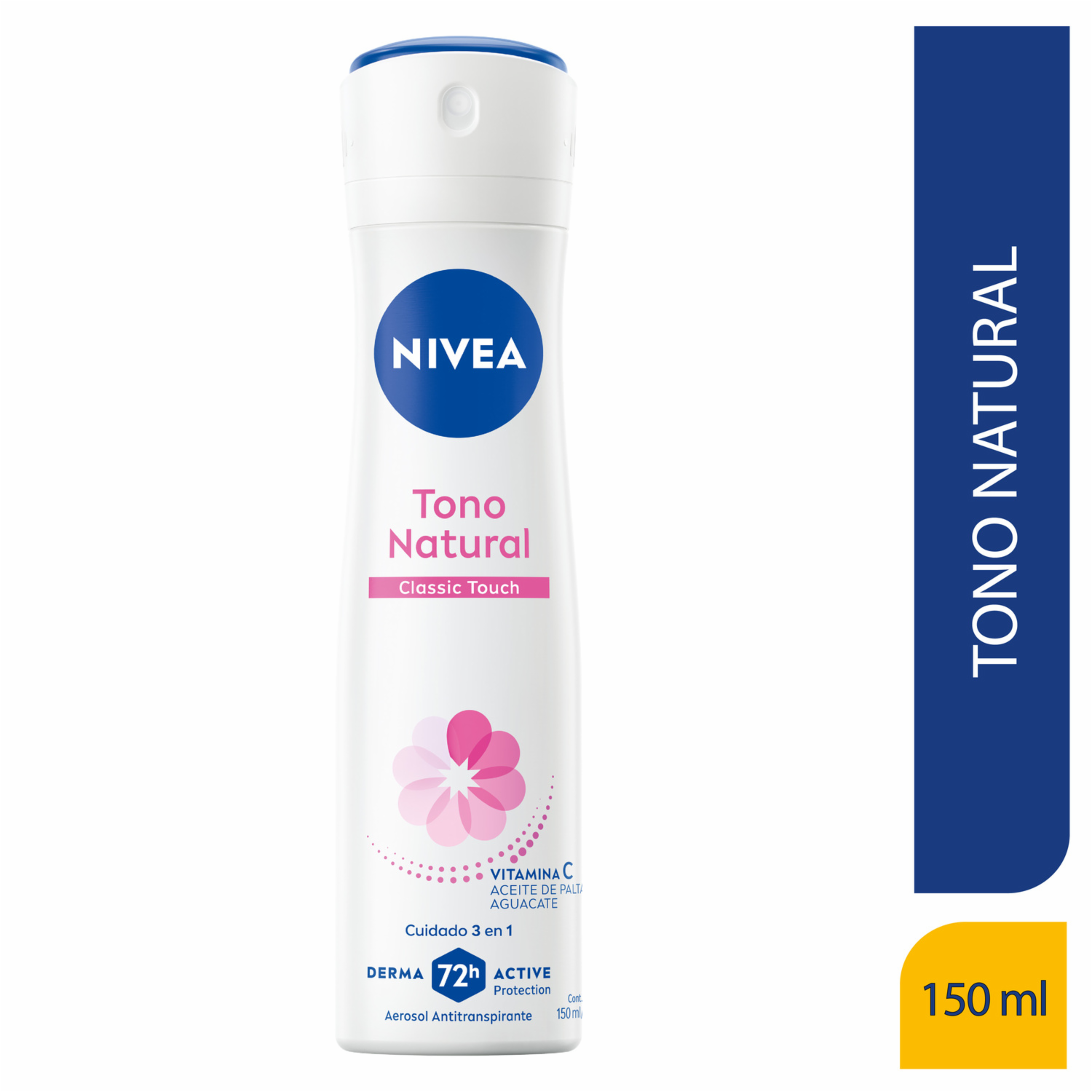 Desodorante En Aerosol Para Dama Tono Natural Classic Touch NIVEA 150 ...
