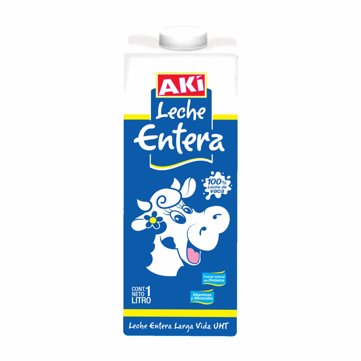 Leche Entera Larga Vida AKÍ 1000 Ml - AKI