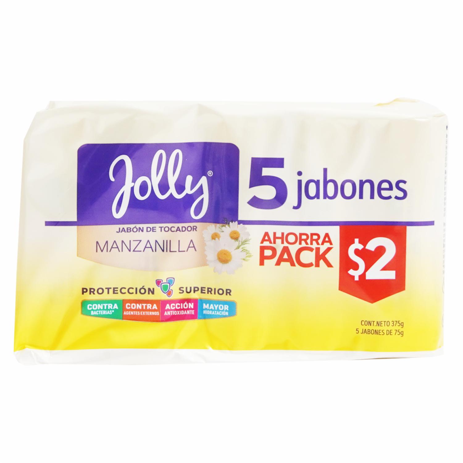 Jabón De Tocador En Barra Manzanilla Pack JOLLY 75 G - AKI