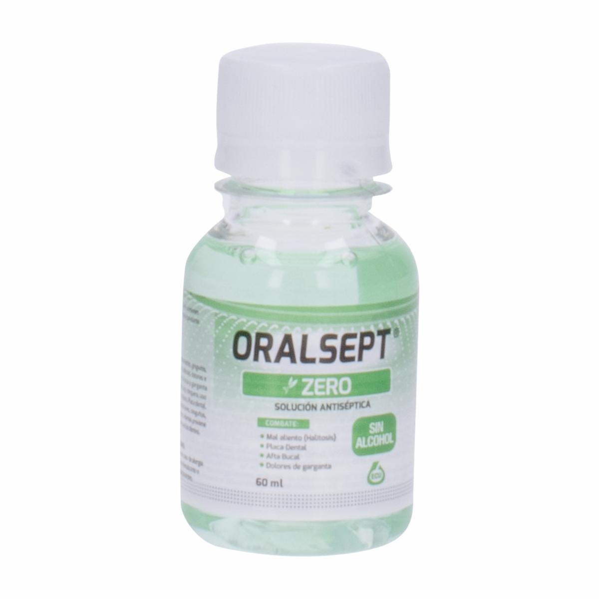 Enjuague Bucal Zero Solucion Antiseptica ORALSEPT 60 Ml - AKI