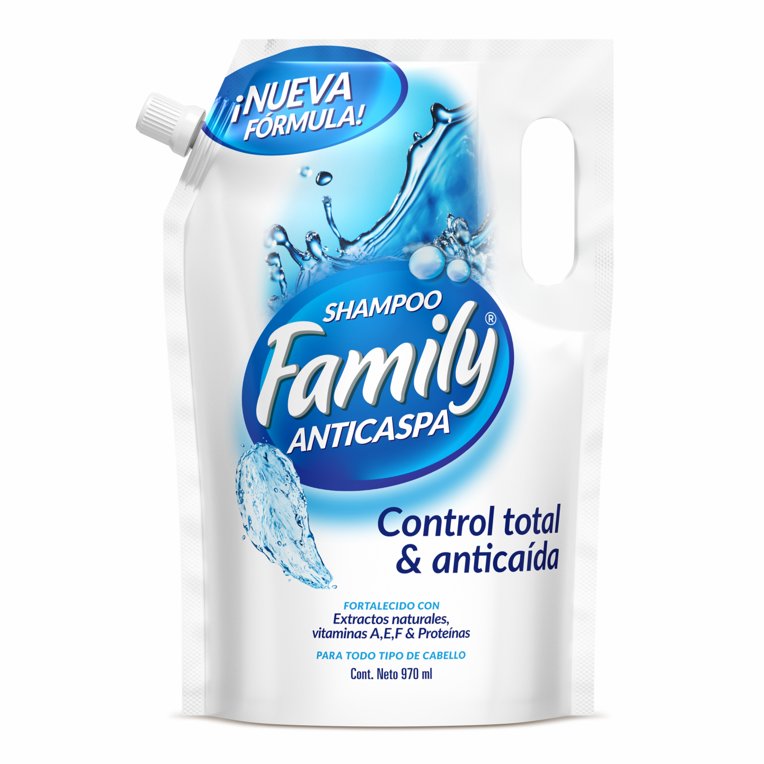 Shampoo De Cabello Control Total FAMILY 970 Ml - AKI