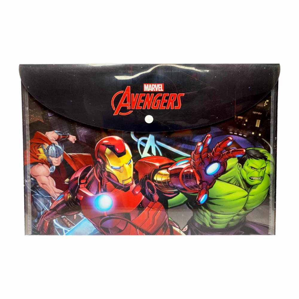 Sobre Porta Documento Diseño Avengers Con Broche REX PLASTICS A4 - AKI