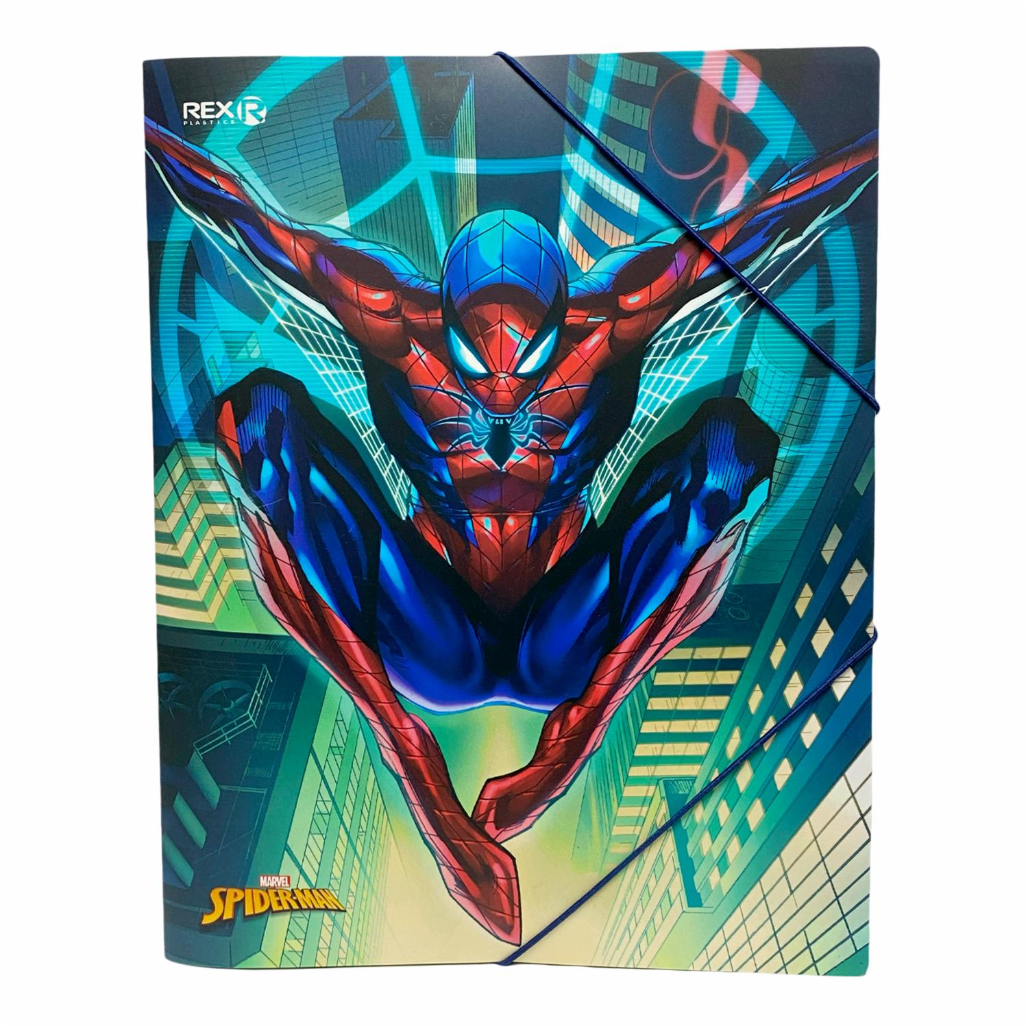 Folder Con Elástico Diseño Spiderman REX PLASTICS A4 - AKI