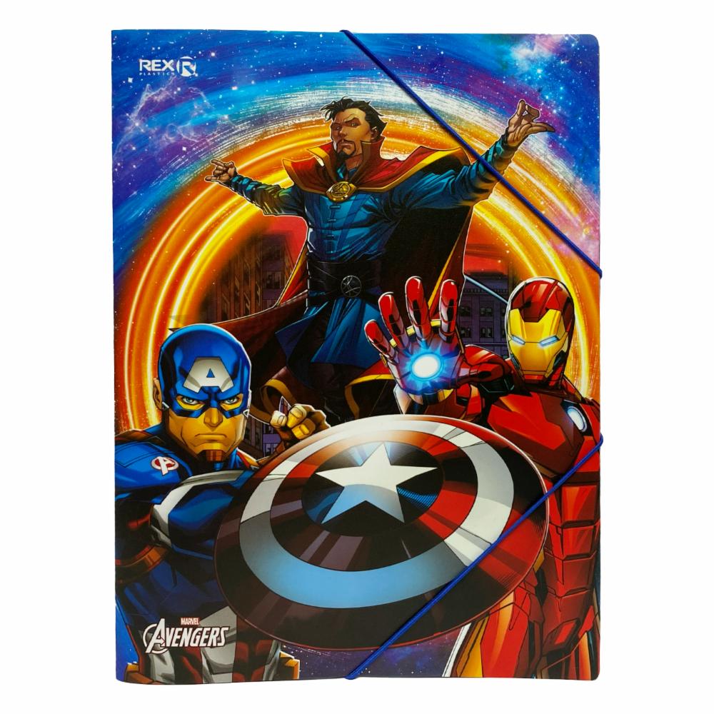 Folder Con Elástico Diseño Avengers REX PLASTICS A4 - AKI