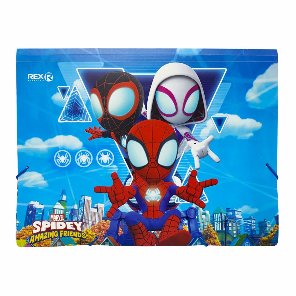 Archivador Acordeón 6 Compartimientos Spidey REX PLASTICS A4 - AKI