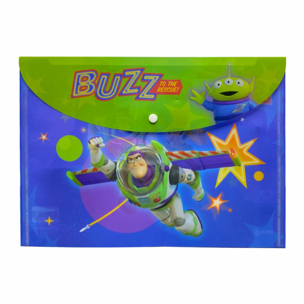 Sobre Porta Documento Diseño Toy Story Con Broche REX PLASTICS A4 - AKI
