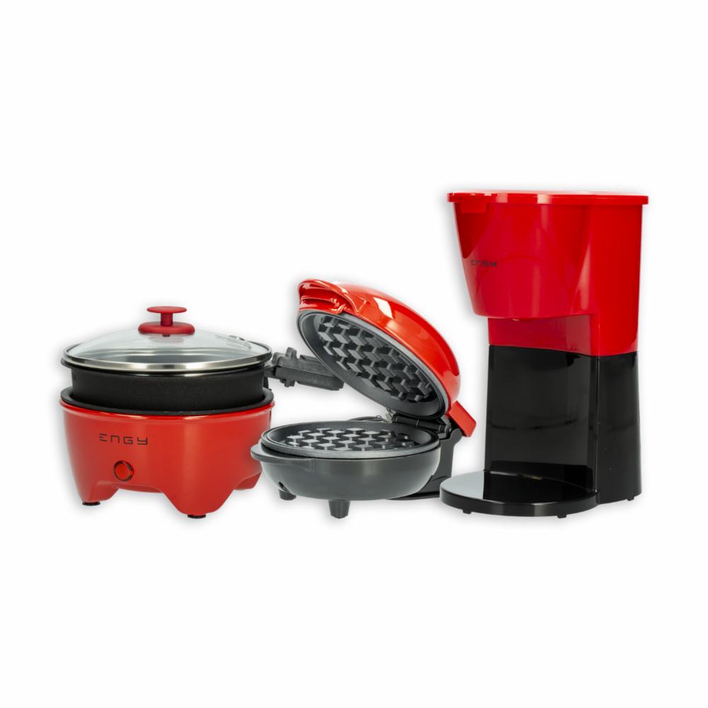 Pack Electrodomésticos Sartén Waflera Cafetera ENGY DIS-09125001R - AKI