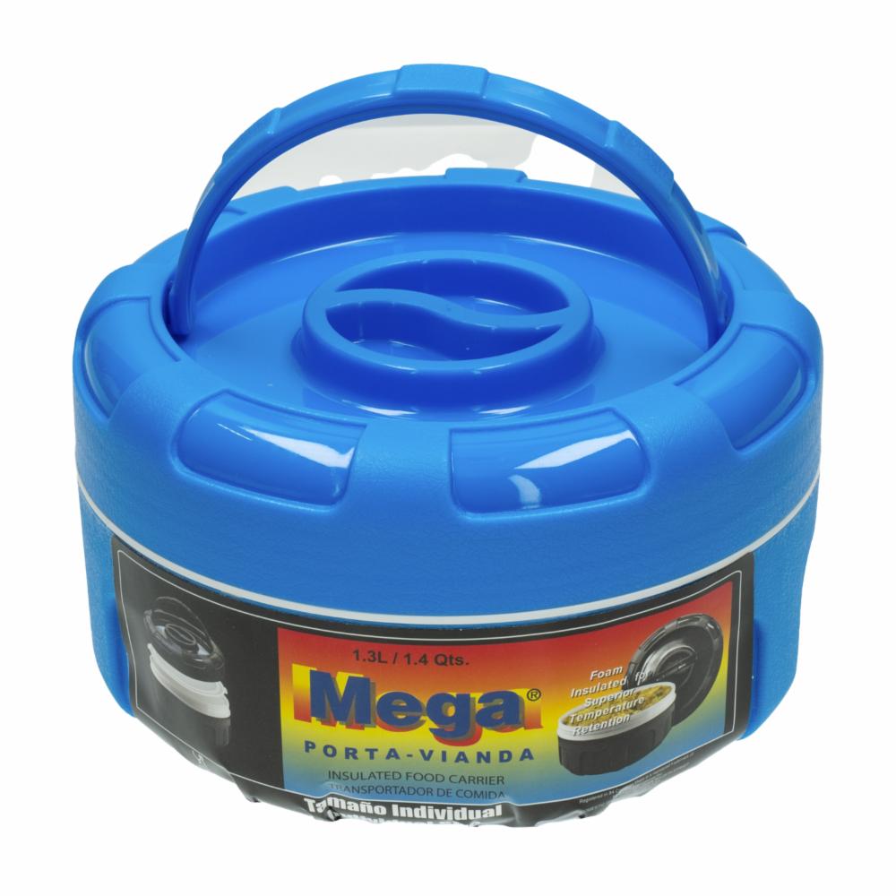 Porta Comida Insulado Térmico Azul MEGATRADE 1.3 Litros - AKI