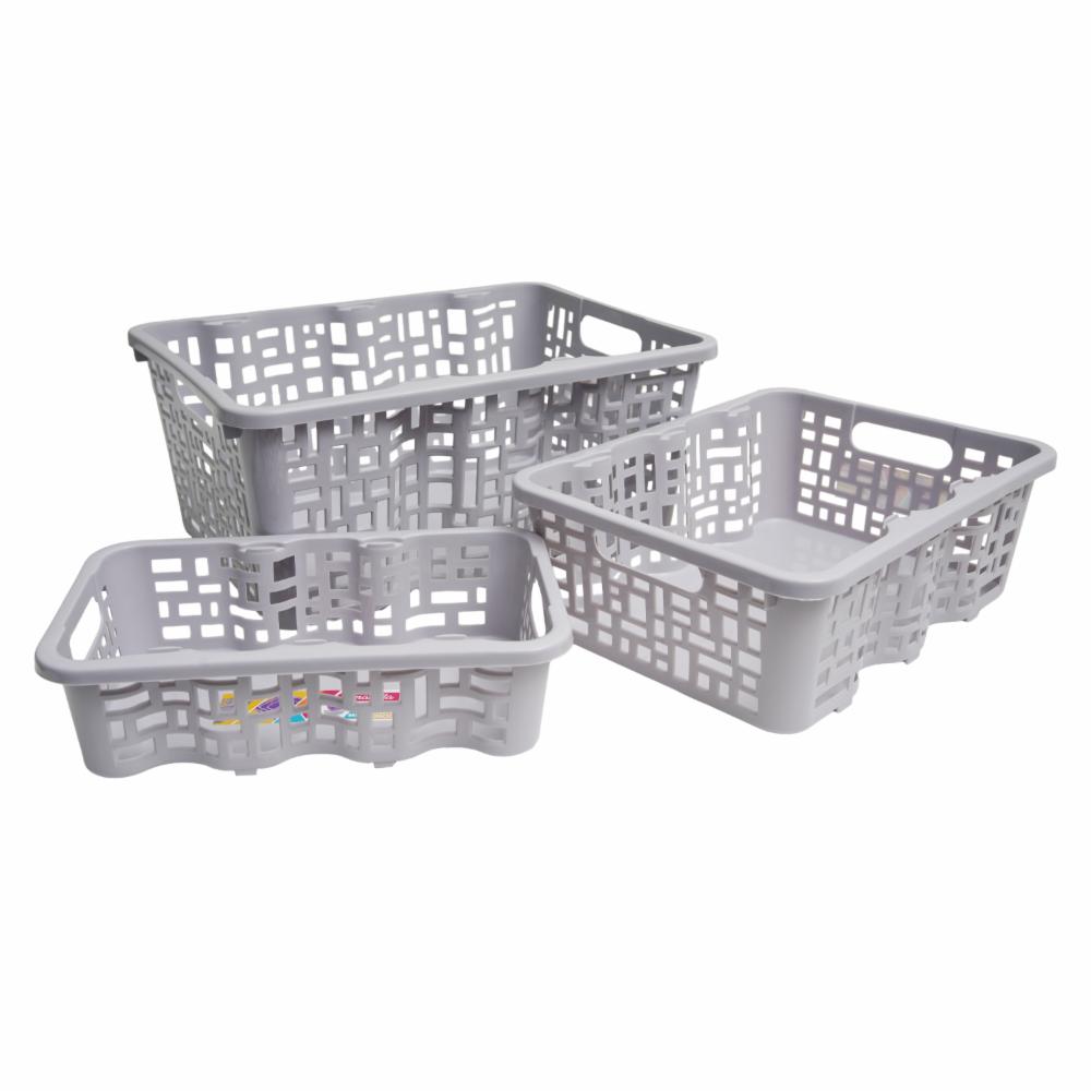 Set Canastillas Ratán 2 En 1 CASA PICA 3 Piezas - AKI