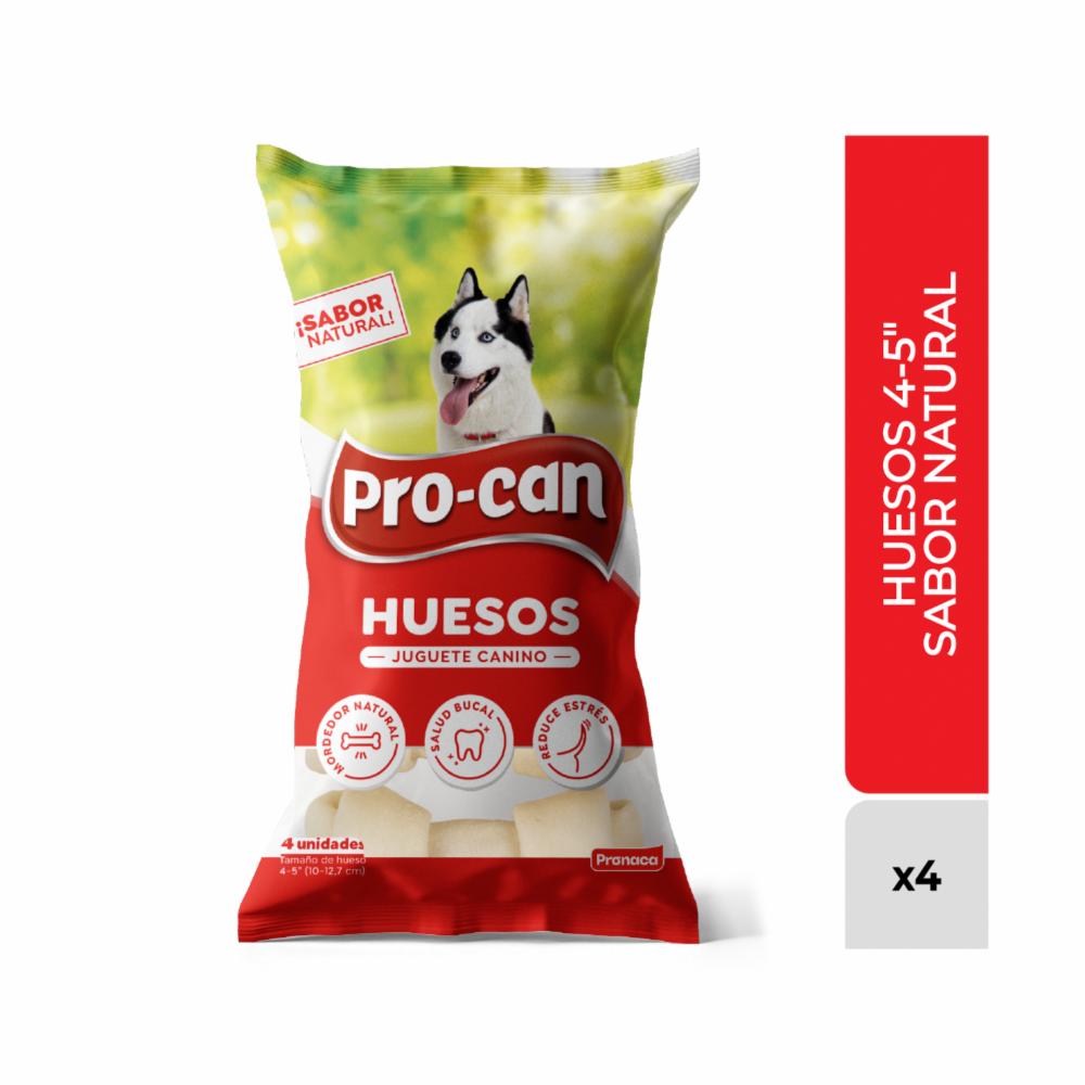 Juguete Para Perro 4 Huesos Sabor Natural PRO-CAN 4-5" - AKI