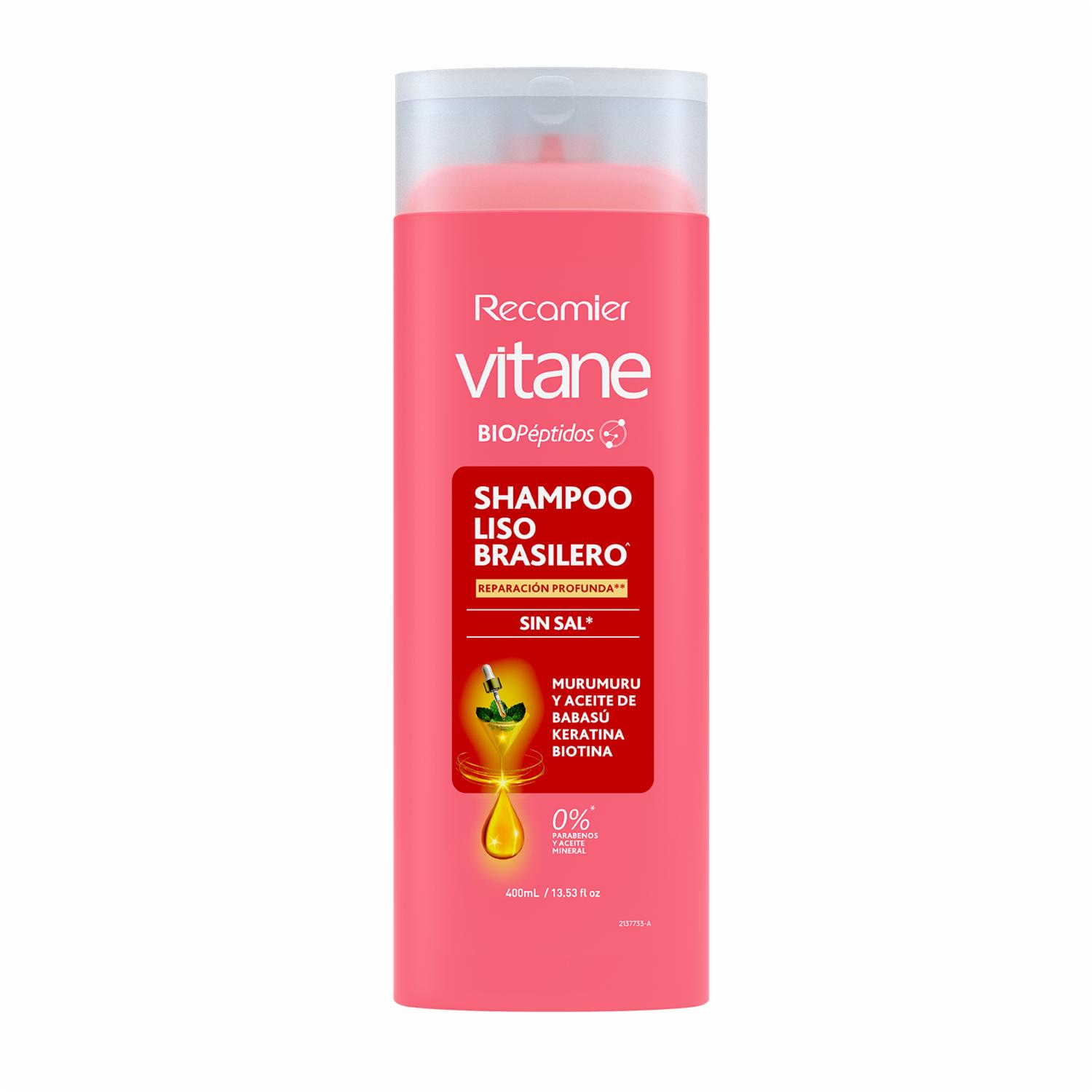Shampoo De Cabello Liso Brasilero con Péptidos VITANE 400 Ml - AKI
