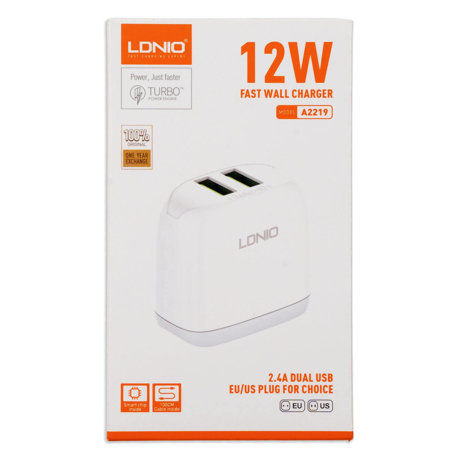 Cargador De Pared 2 Usb 2,4 A Carga Rápida Con Cable Para Iphone A2219 ...